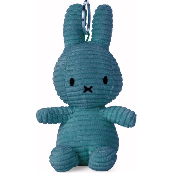Nijntje - Ribfluwelen Nijntje sleutelhanger - Miffy aviator blue